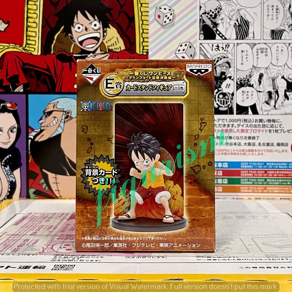 Luffy Card Stand Figure Ichiban Kuji E one piece Lucky Draw Japan ...