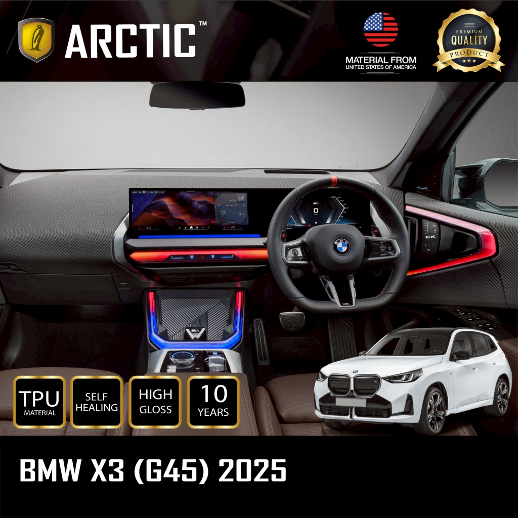 BMW X3 G45 (2025) Car Screen Protector Interior PianoBlack/External Risk Point-by ARCTIC (Please ...