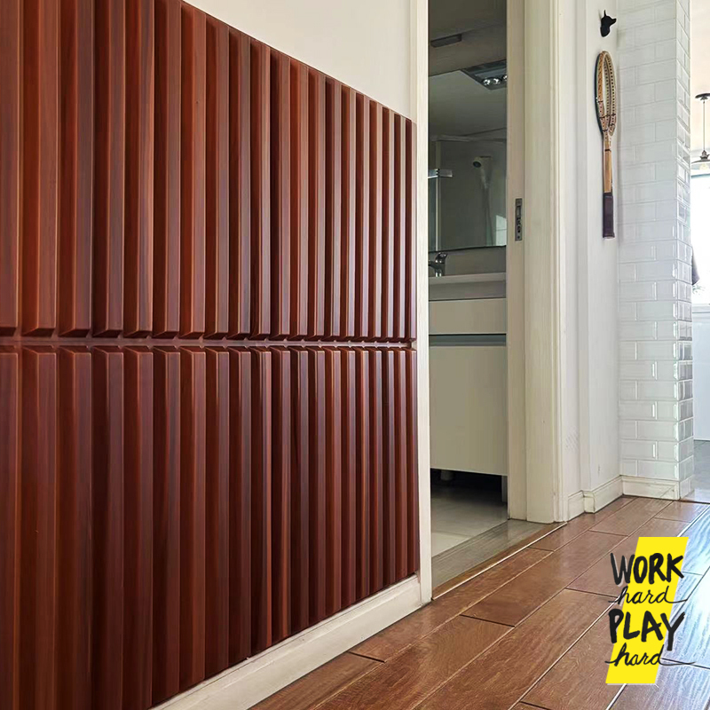 WHPH shop 3d PVC Wall Panel Wood Pattern mid century modern 50x50 cm ...