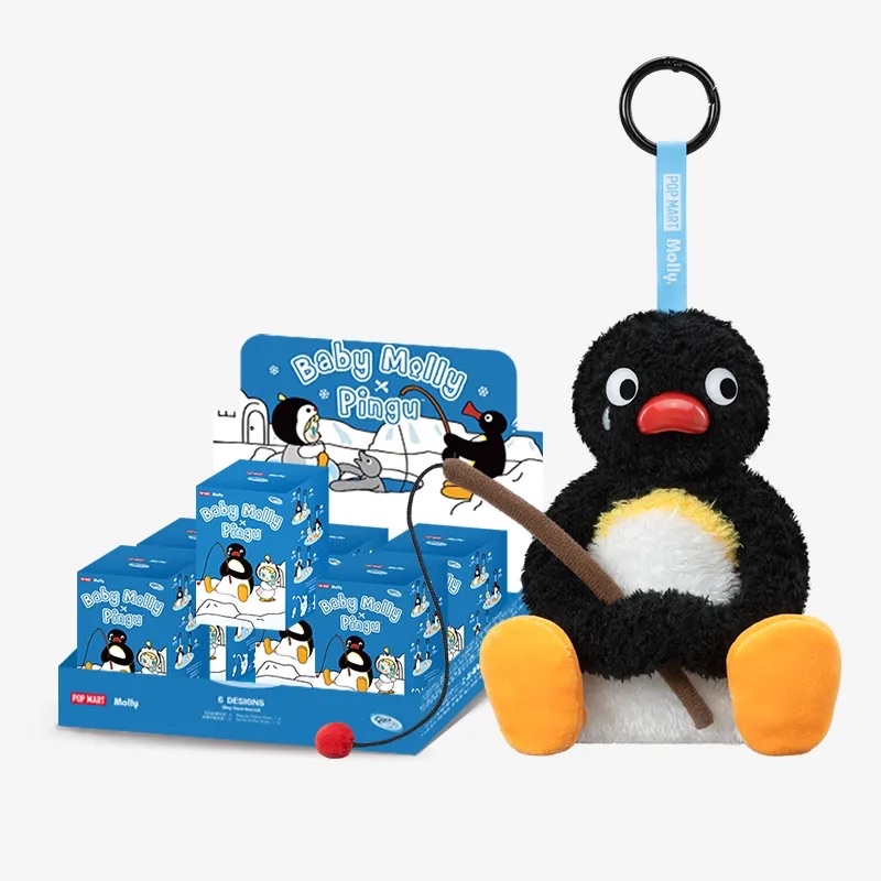 Baby Molly× Pingu Happy Fishing Series-Vinyl Plush Pendant Blind Box ...