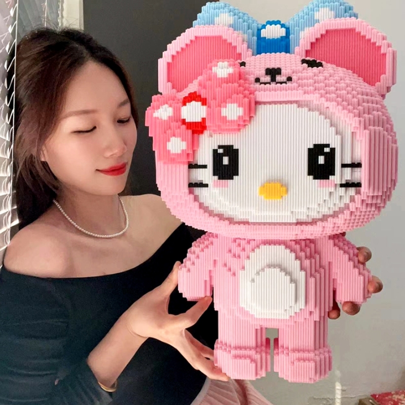 Big Size Lego Kitty Building Blocks Hello Kitty/Kuromi/Melody 3D ...