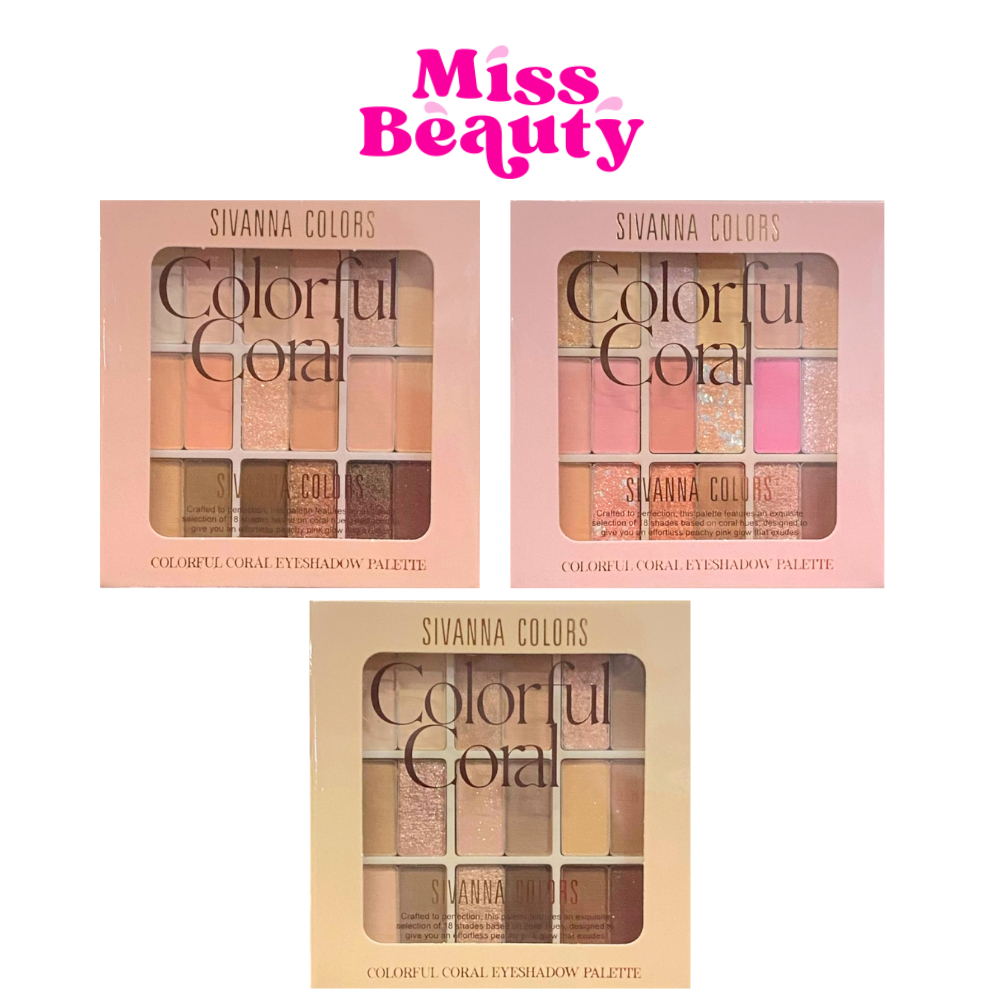 HF659 SIVANNA COLORS Colorful Coral Eyeshadow Palette Sevenna Corn 0 ...