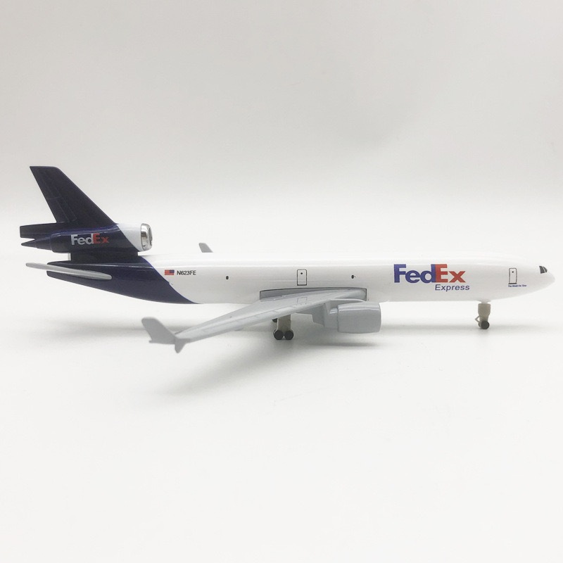 [20cm] Fedex Aircraft Model MD-11.Made With Steel With Wheels And ...