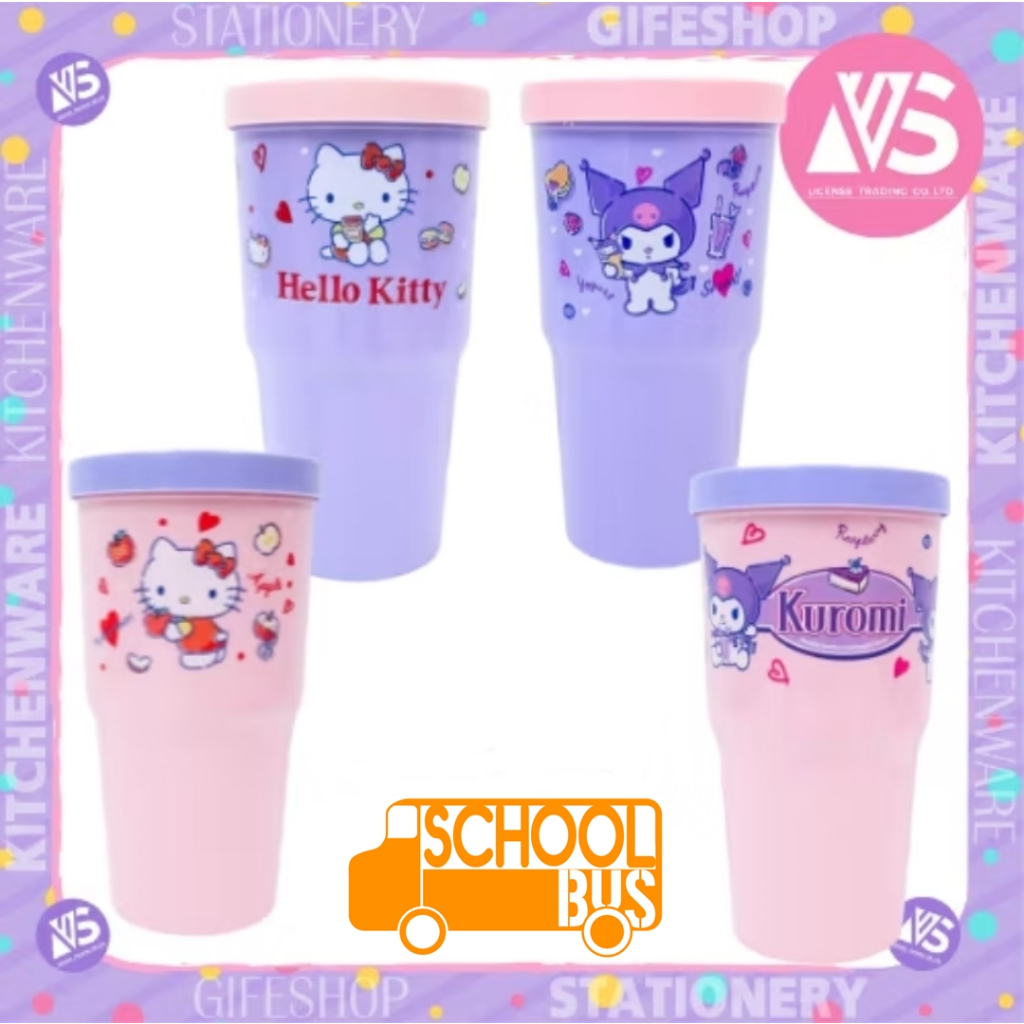 Plastic Water Glass Yeti Shape Sanrio Hello Kitty Kuromi With Lid ...