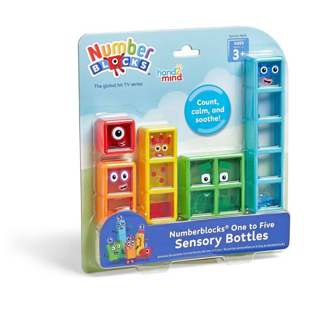 Number Blocks Sensory Stimulation Bottle Numbers 1-5" Numberblocks One ...