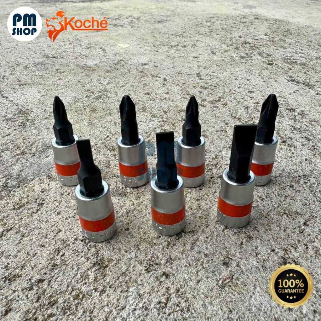 Koche 2-Inch Protruding Socket (1/4") Flat Screwdriver Block Head Or ...