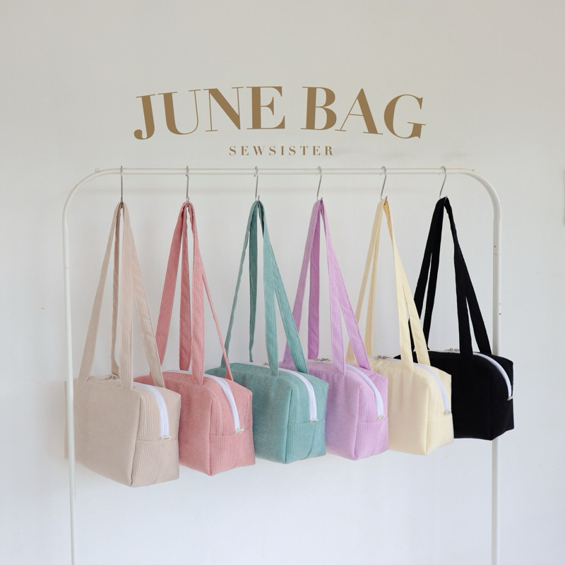 June Bag Square Corduroy 6 Colors made in Thailand | Shopee Singapore