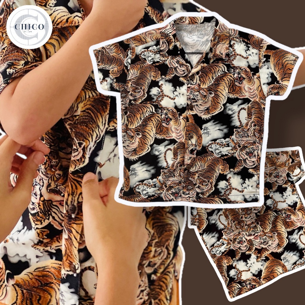 Songkran Kids Shirt 2025 Hawaiian Rayon1 Fabric Hawaii Summer | Shopee ...