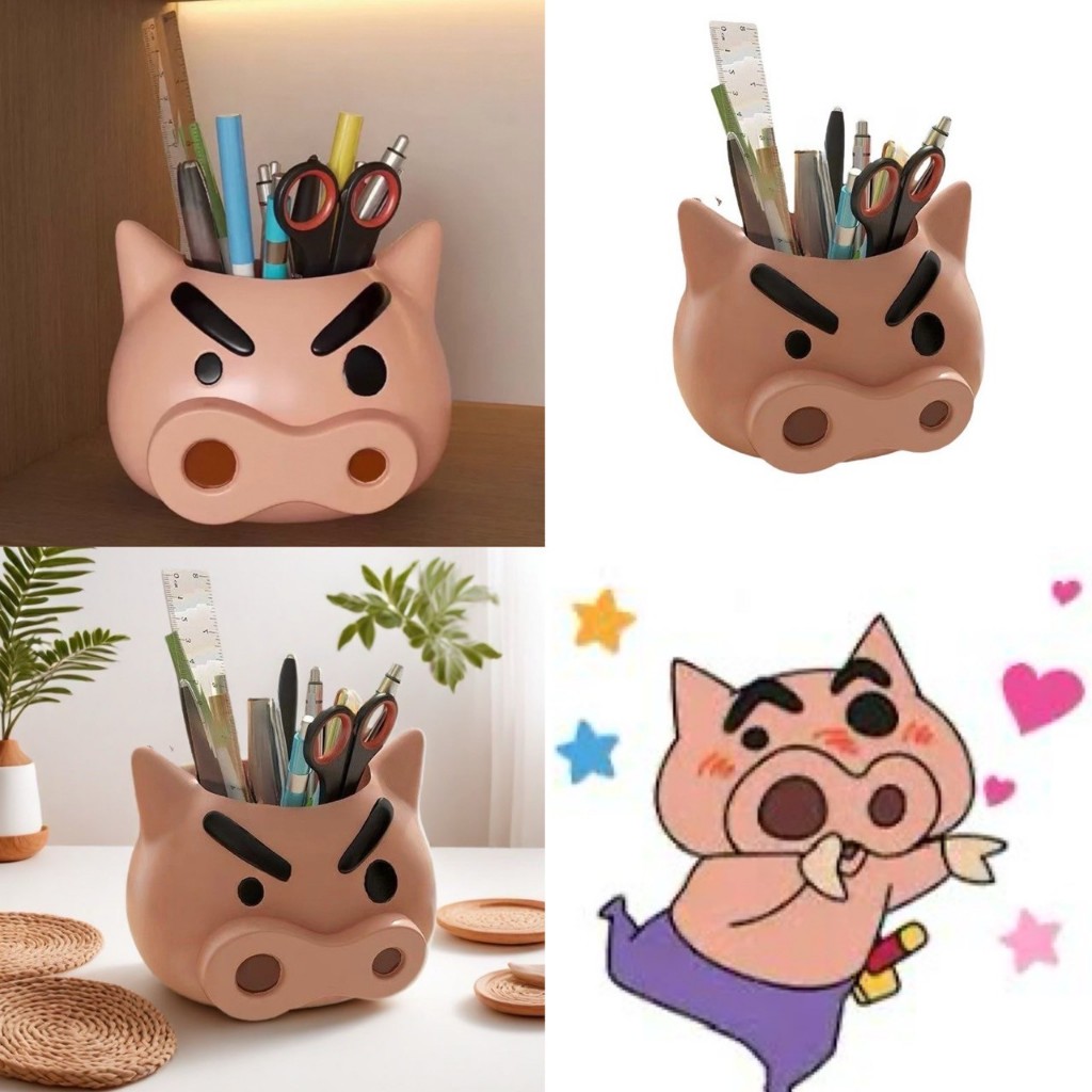 Buribaurisaemon Jar Buriburinaemon cup Crayon Shinchan Stationery ...