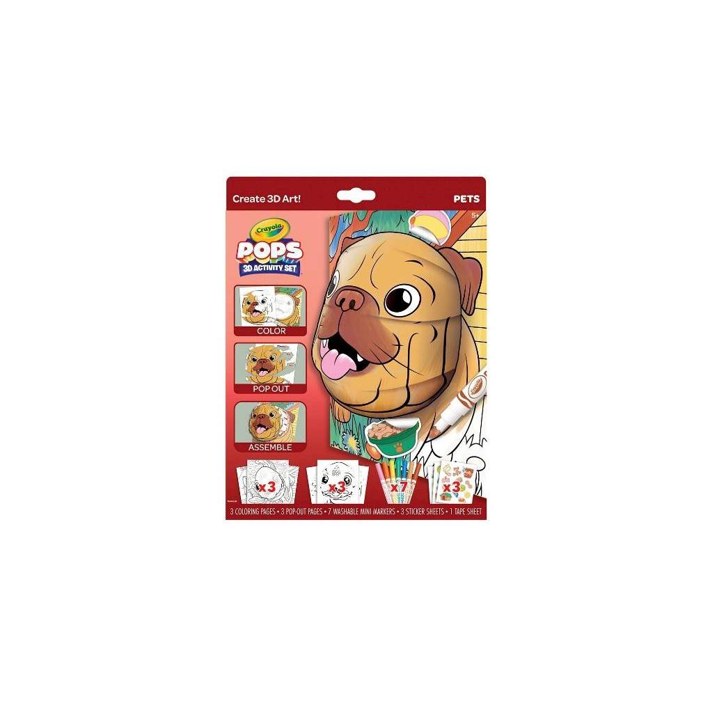 Crayola Pops Pets 3D Activity Set Little On 3D Art Paper Model 04-2804 ...