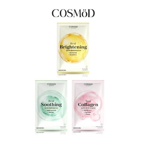Cosmod Real Mask Face There Are 3 Formulas 25g. | Shopee Singapore