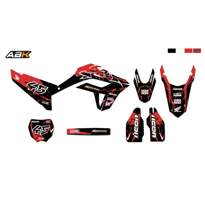 For CRF300L! Sticker Decorated With "Blue Lightning" Pattern ...