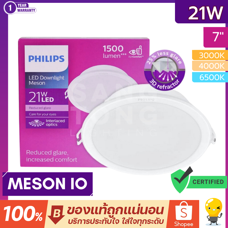 Philips Panel LED Downlight 21W Model MESON Gen3 Gen4 59469 7 Inch ...