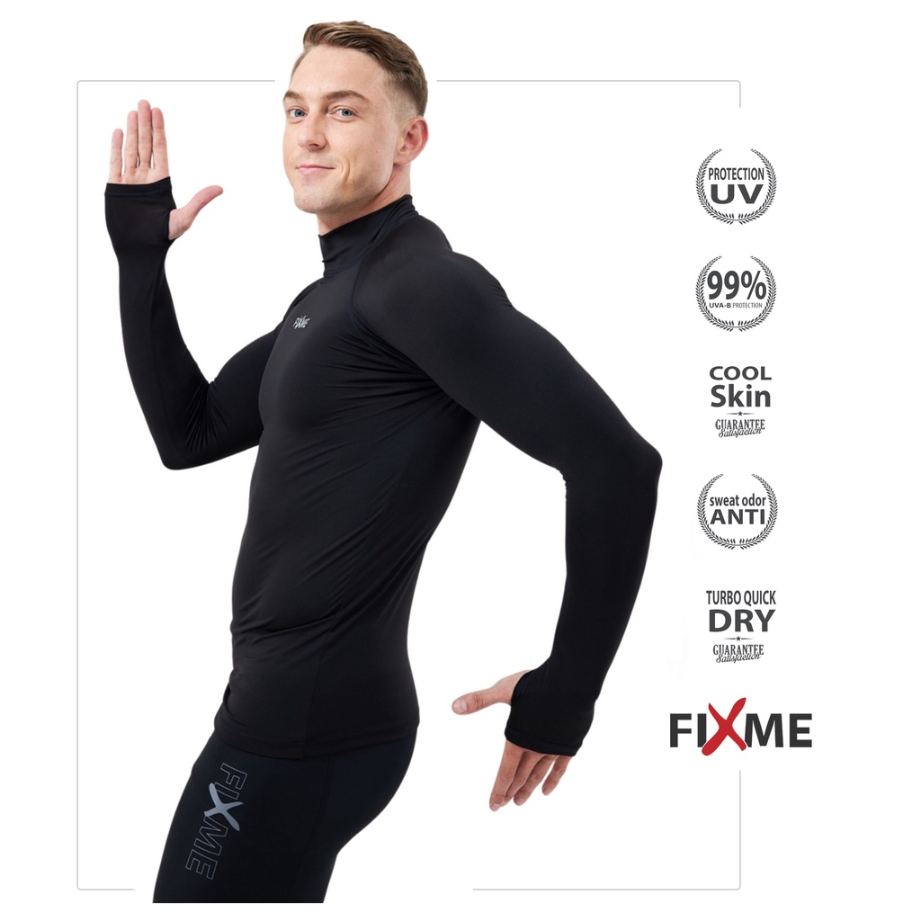 Body fit & Rush guard Hand Insert Model Armor (men) Compression Shirt ...