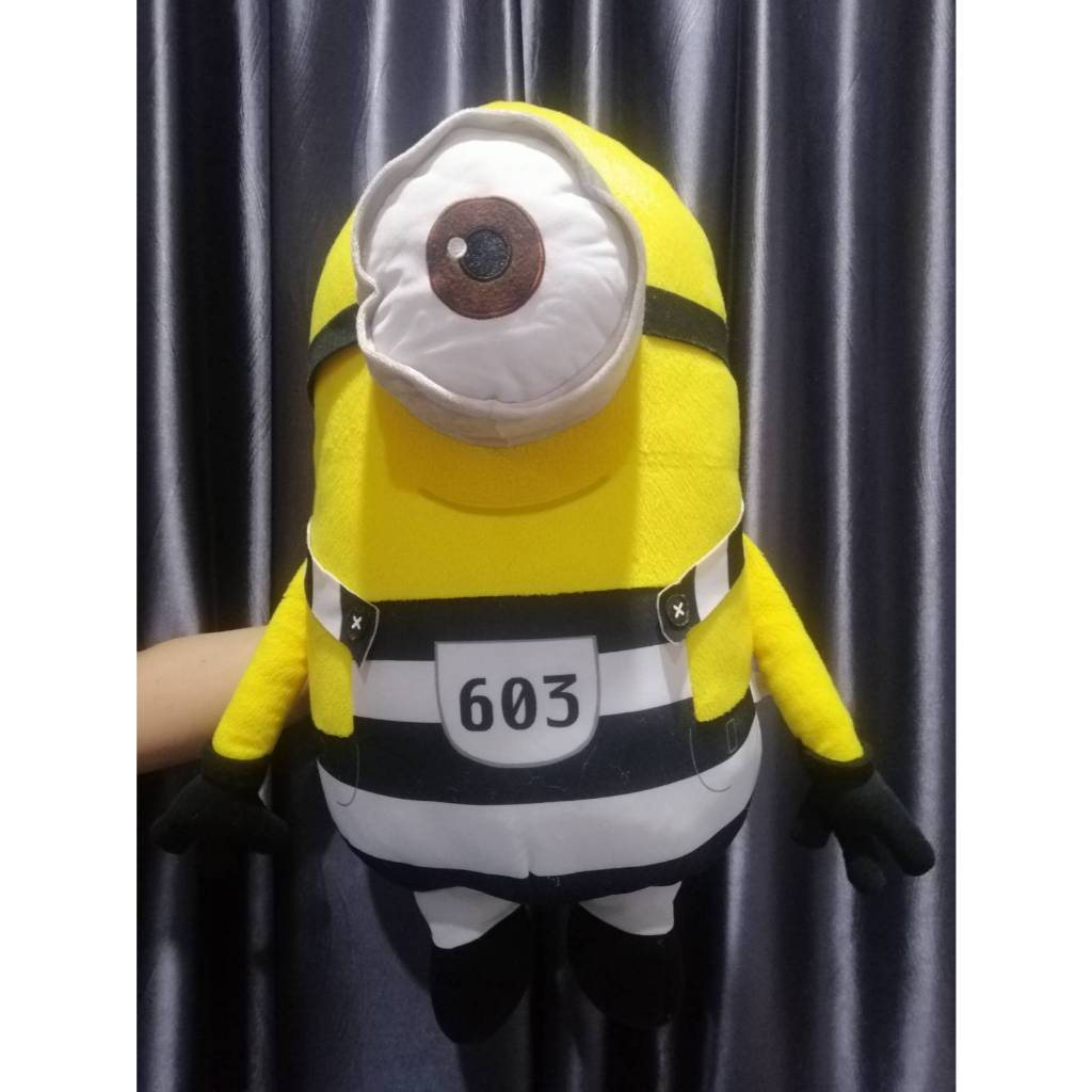 Stuart Minion Plush Doll Despicable Me 3 Prison Inmate Jail Uniform 21 ...
