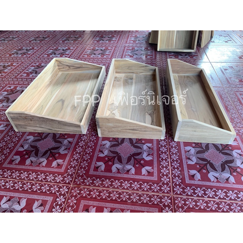 Multipurpose Teak Tray Slanted Type Real | Shopee Singapore