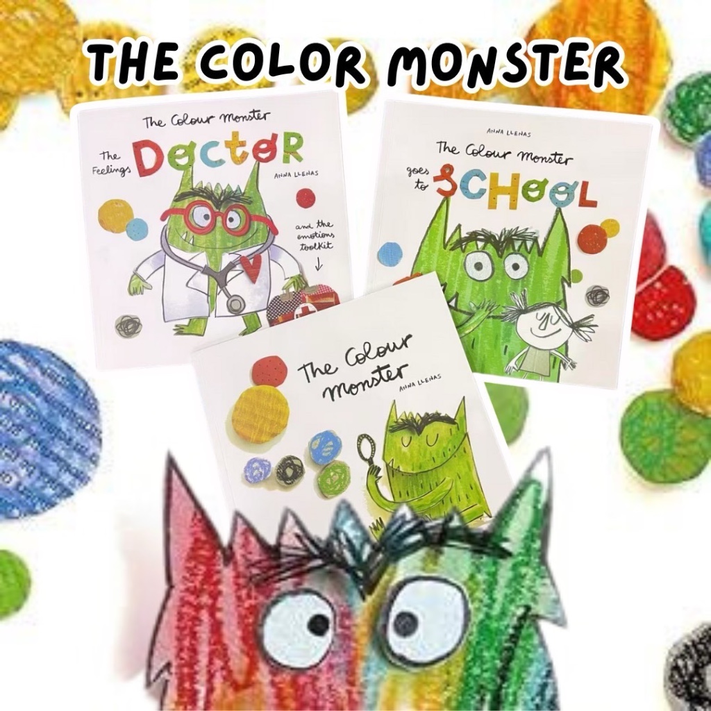 The color Monster Story book Set Of 3 children picture Multicolor Mood ...