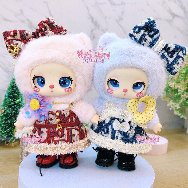 ️SOLDOUT ️Dress Set Navy Blue Labubu | Shopee Singapore