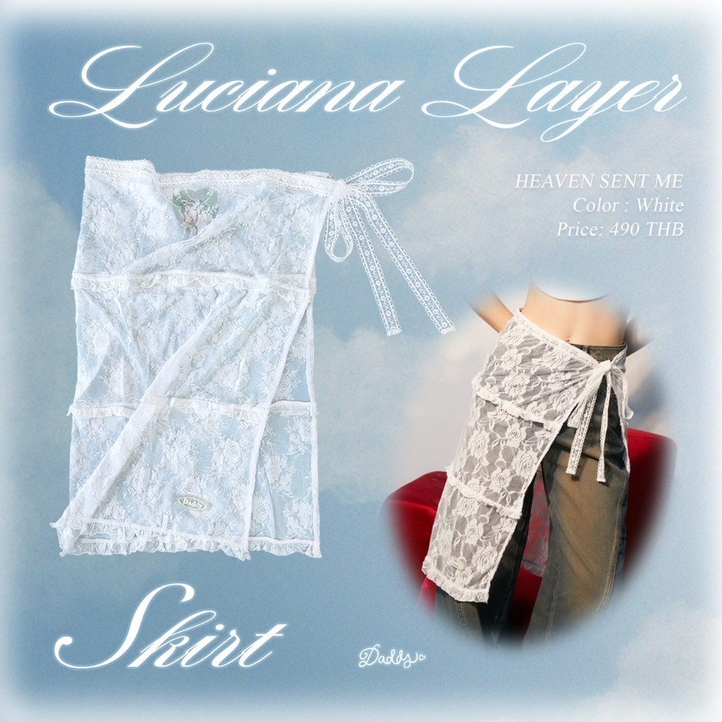 DADDY | Luciana Layer Skirt Layered Lace Fabric Super Cute | Shopee ...