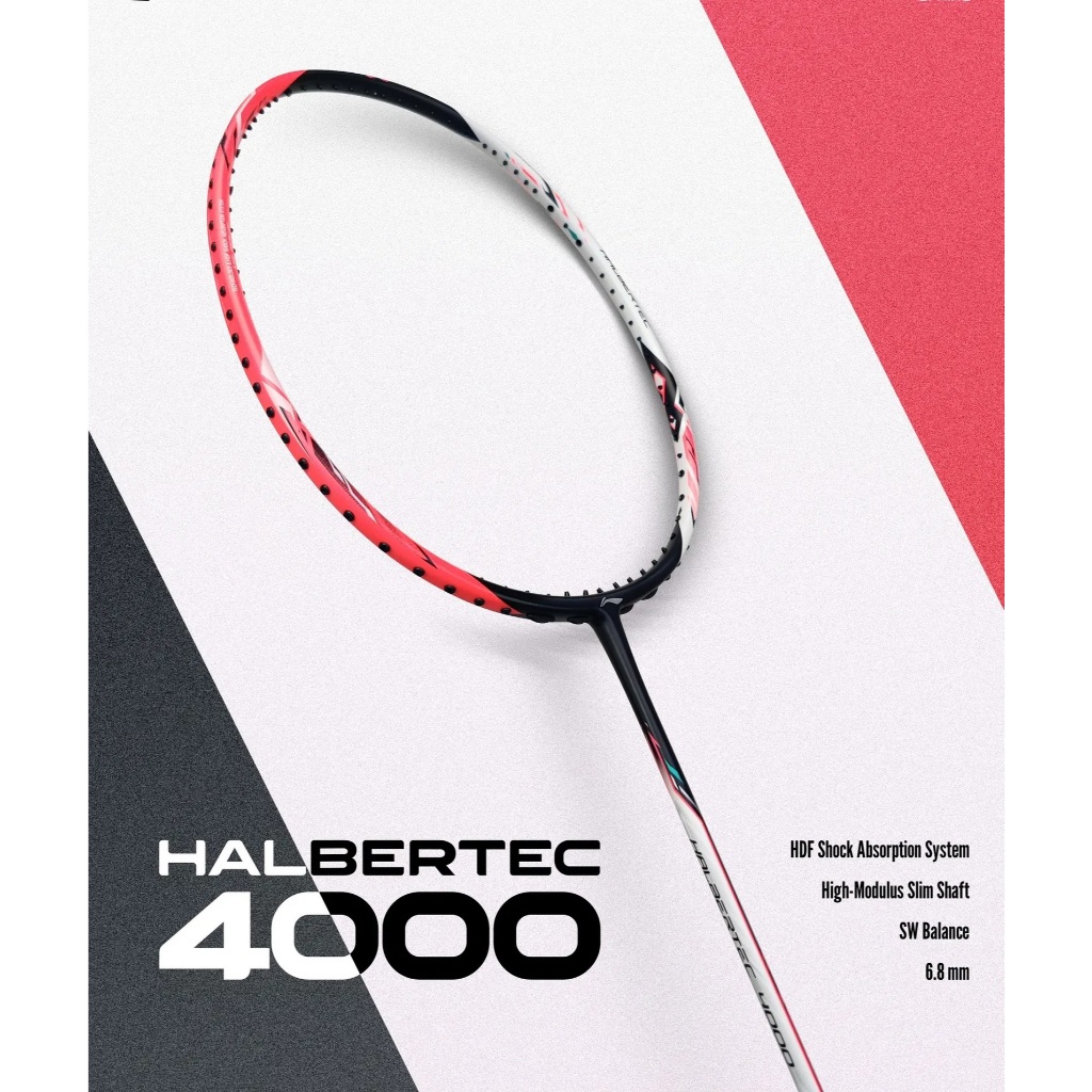 LI-NING Badminton Racket Model HALBERTEC 4000 (4U/G5) Free Strings ...