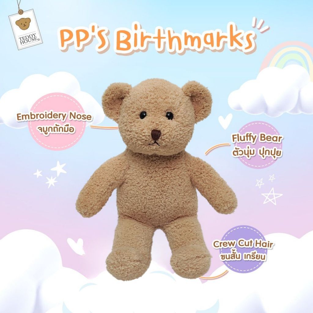 Teddy House : PP Bear Size 8"10" And 12" Soft Fur Huggable The Little ...