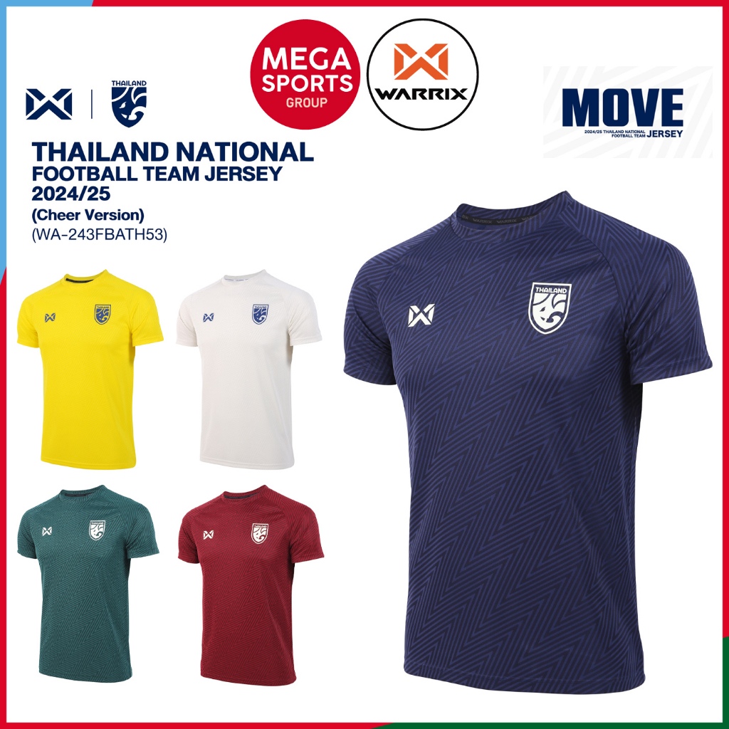 Warrix Thailand National Team Jersey 2024/25 Football Kids Adults Round ...