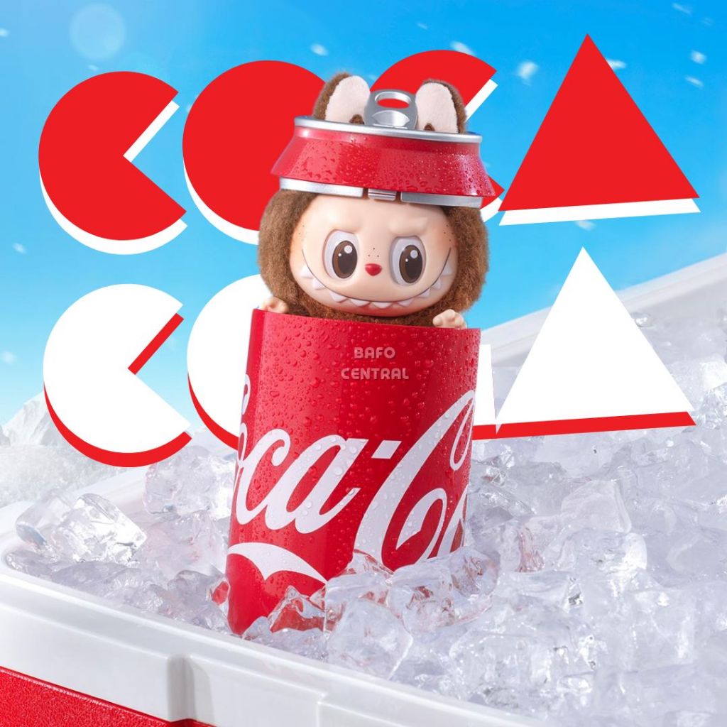 Live **The Monster Labubu Coke COCA-COLA Vinyl Face POP MART Keychain ...