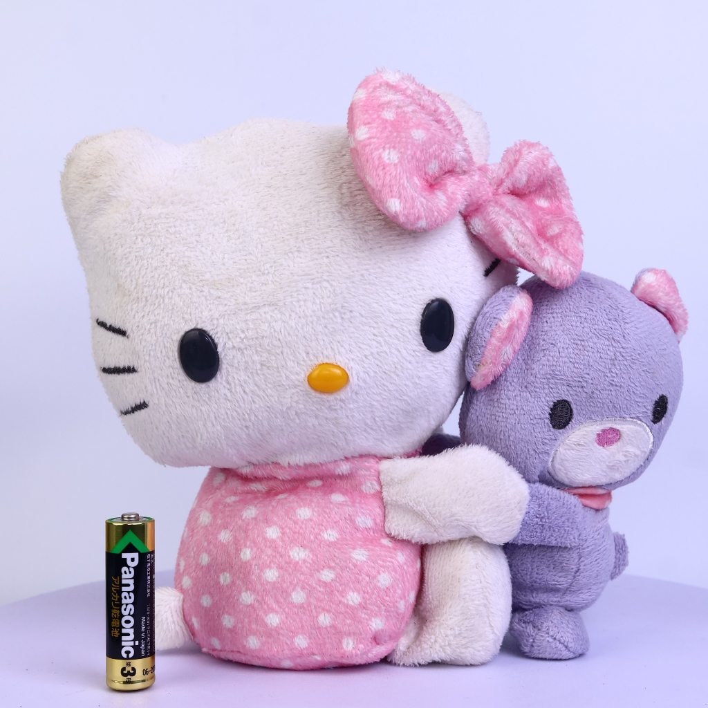 7 Inch Hello Kitty Hugging Teddy Bear Sanrio Fukoku Life Plush Toy ...