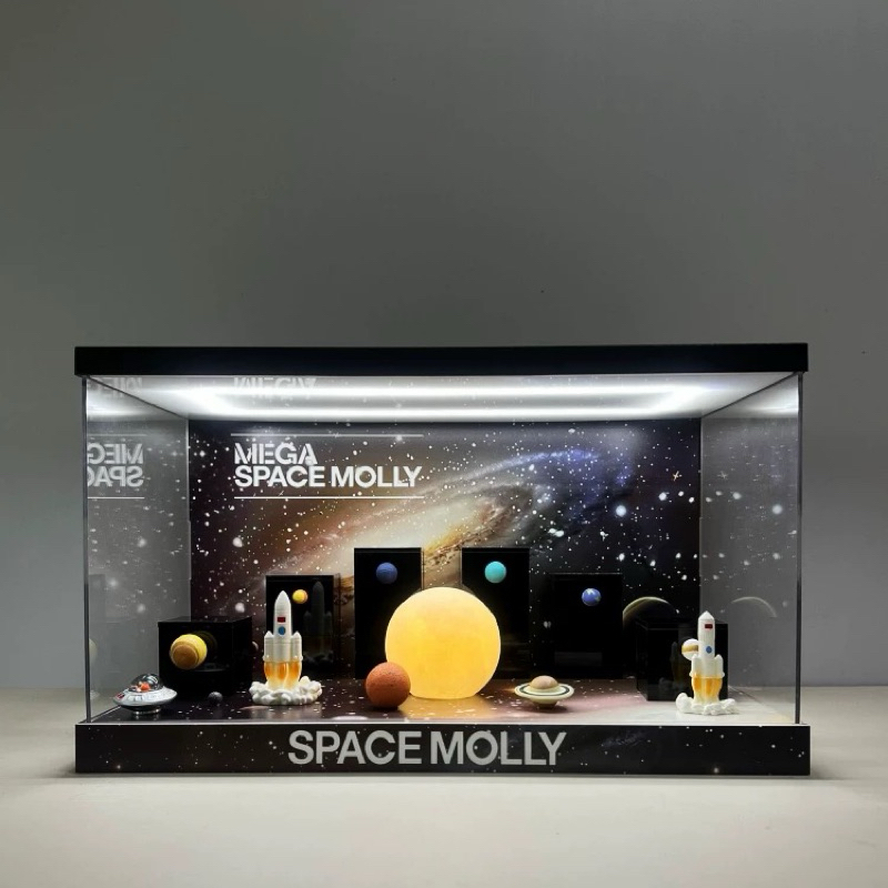 Pop mart Ceiling Light Art toy Space Molly LED Cover Display ...