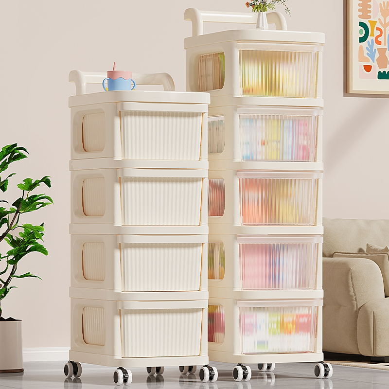 Magic Shelf With Wheels Minimal Style Storage Cart With Drawers Can Be ...