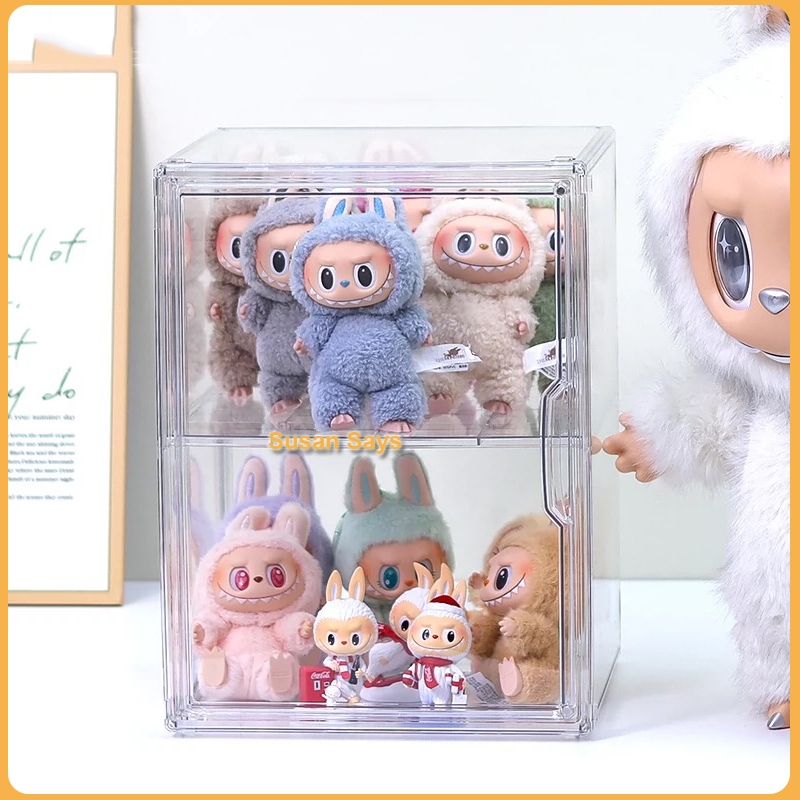 Labubu Model Storage Box Dust Proof And Moisture Transparent Acrylic ...