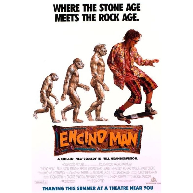 Blu-ray+DVD Cover+Screen Plate Encino Man (1992) Stone Insert Model ...