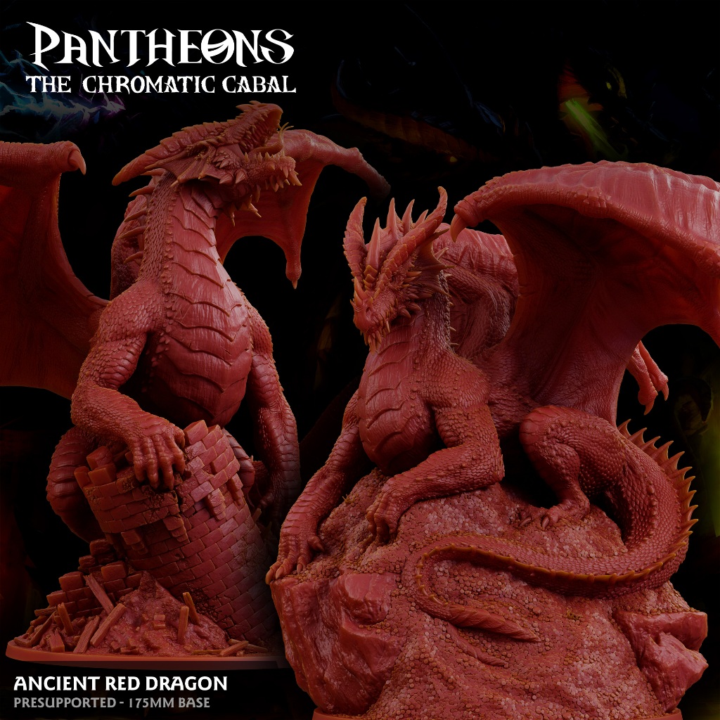 Pantheons-[Ancient Red Dragon]-Model For DnD miniature and other RPG's ...