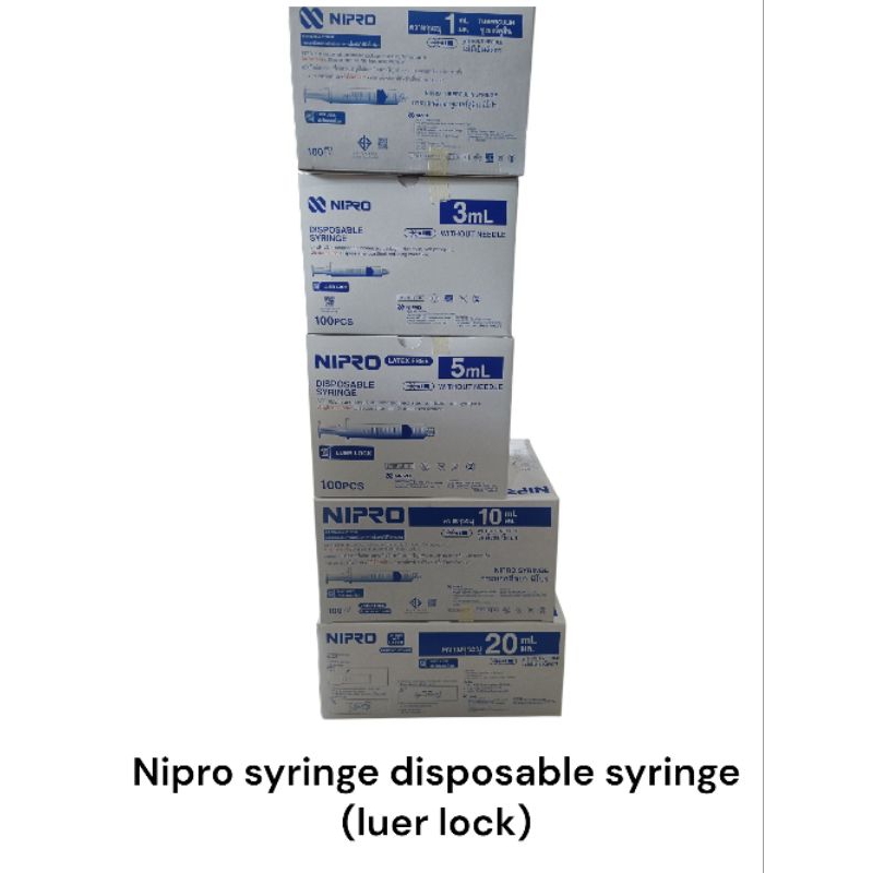 Nipro syringe Disposable sterile (luer lock) | Shopee Singapore