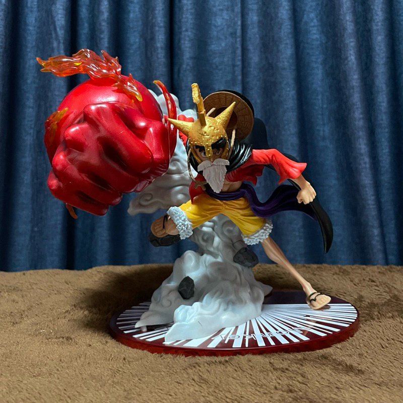 Luffy One Piece Steel Hat Gear 3 Big Fist Monkey D PVC Action Diorama ...