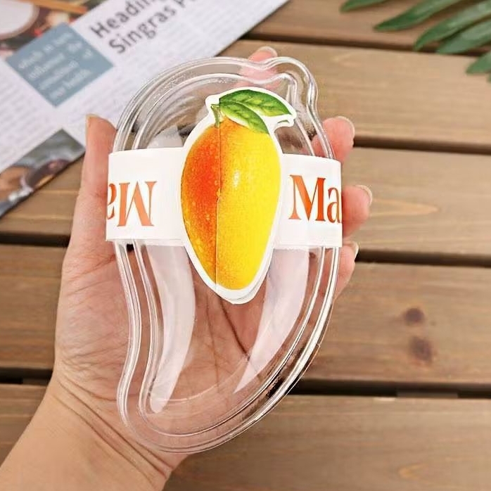 Mango Cake Box Mango-Shaped Plastic Cup Sticky Rice Mousse With Strap ...