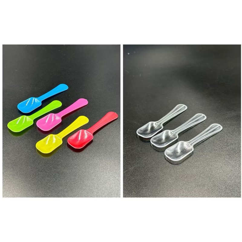 Pie Spoon Color Clear Large Pack 500 Pieces (Clear Spoon) | Shopee ...