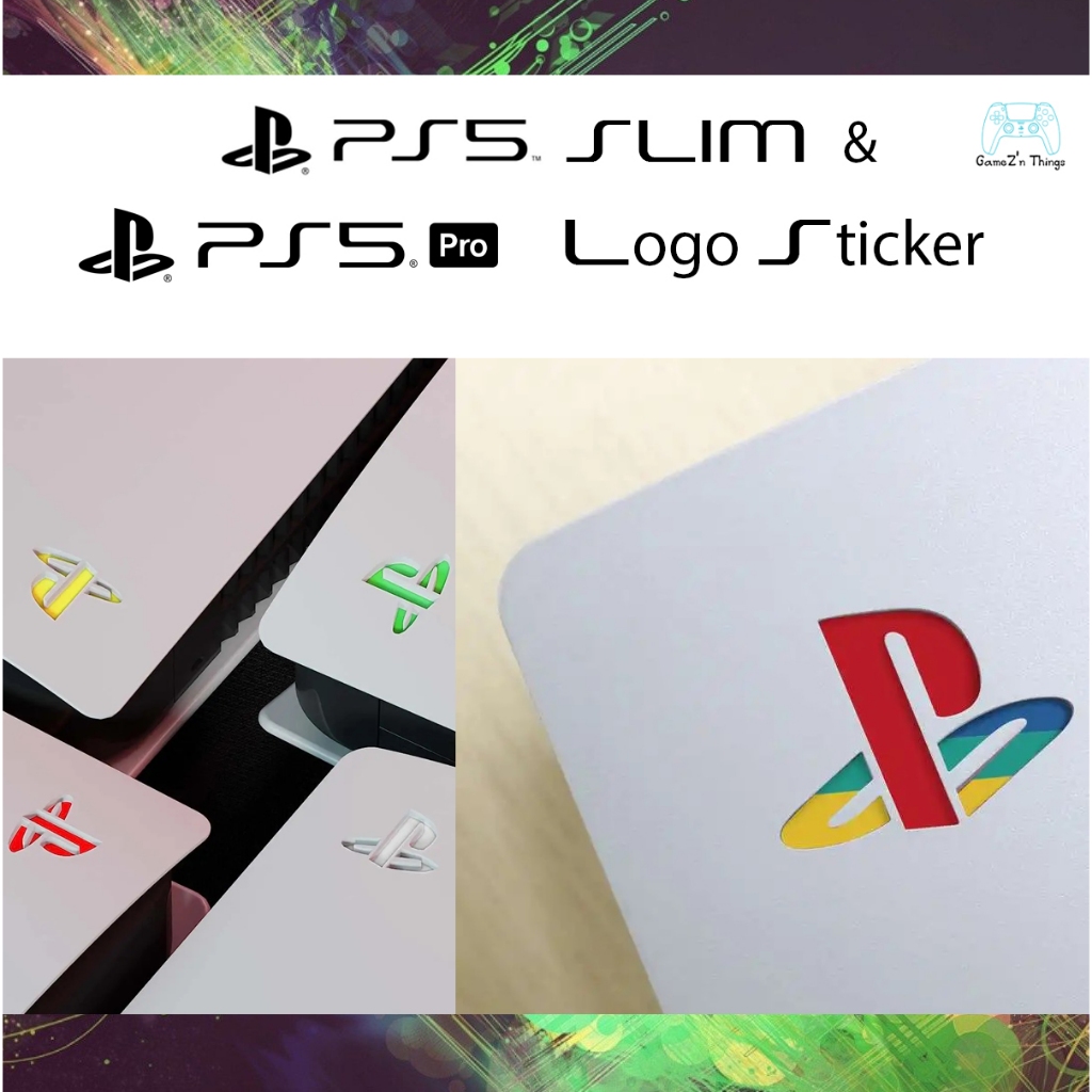 PS Logo Sticker For PS5 SLIM and PS5 PRO PS5 and PS5 Stocker Underlay ...
