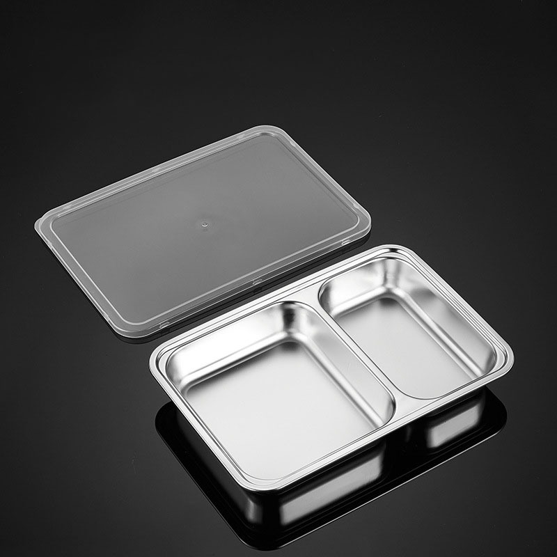 Stainless Steel Tray sus 304 2 Compartments Size 17x24x4 cm With ...
