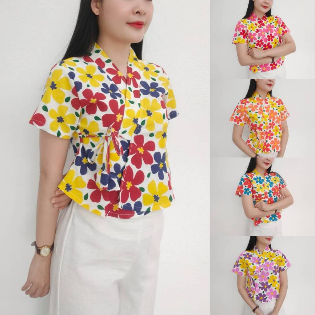 Songkran Shirt Chao Nang Model Side Label Tie The Rope To Fit The ...