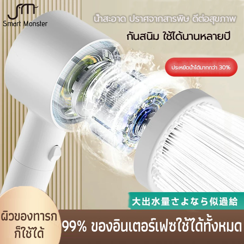 Smart Monster High Pressure Shower New Water Filter Has A Body Massage ...