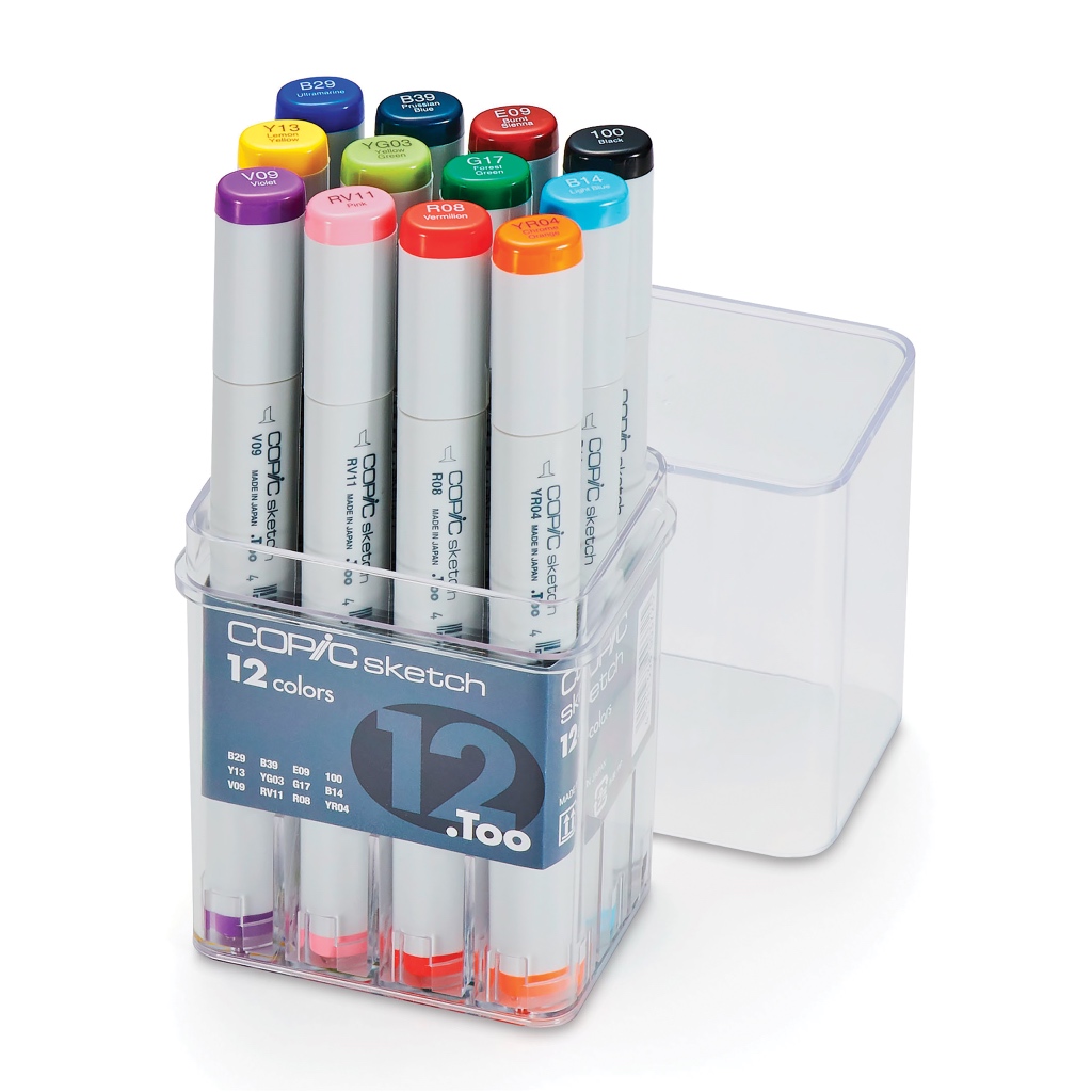 Copic Sketch Marker Set 12/36 I Of 2 In One Handle With Acrylic Case ...