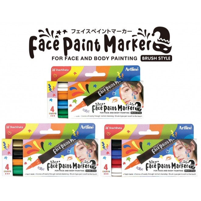 Face Paint Marker Artline Pen For Body Washable (Made In Japan ...