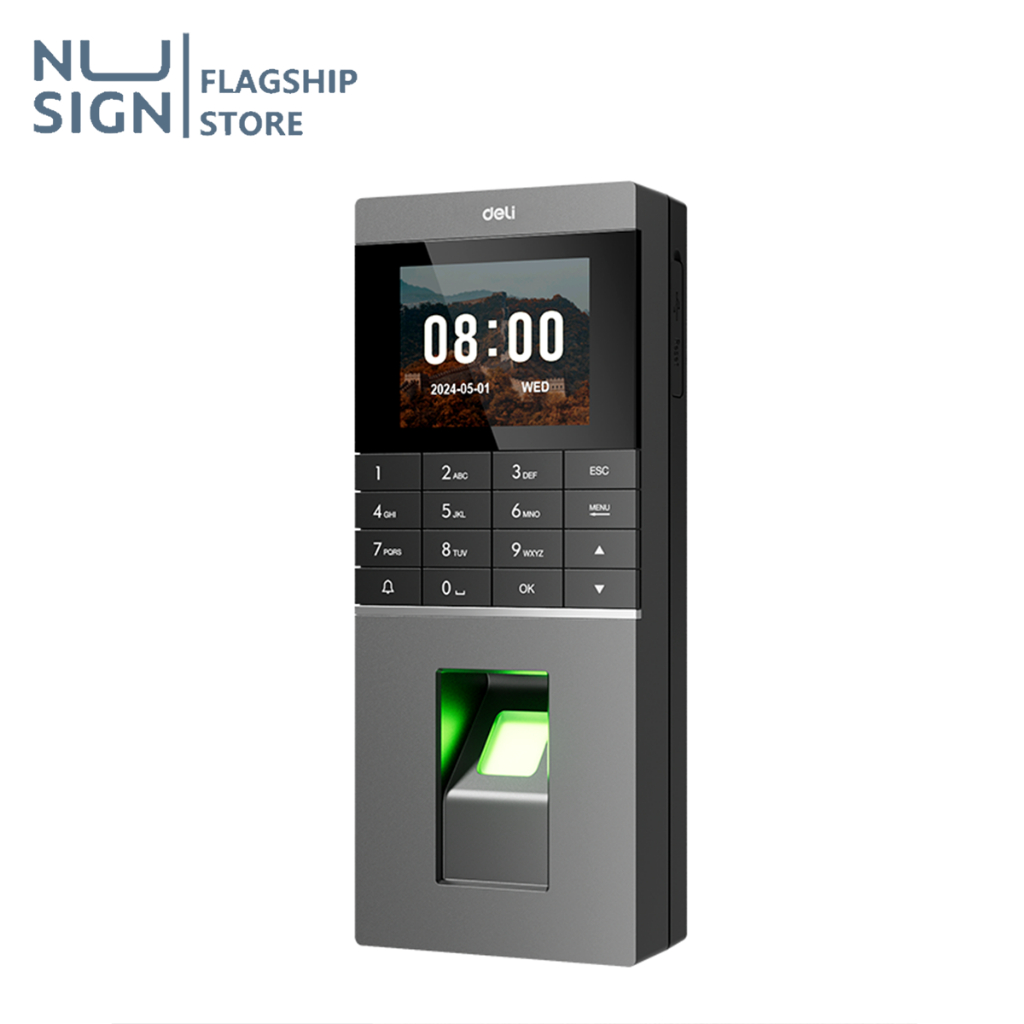 Nusign Punch Card Machine Finger Scanner Time Work Thai Menu Secondary ...