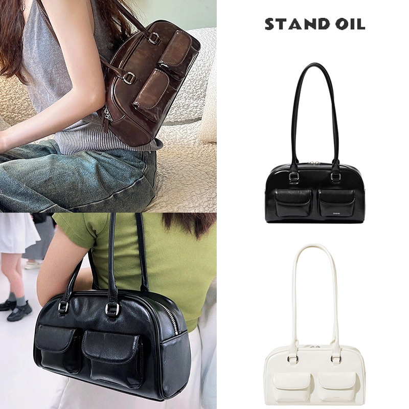 Authentic 1 [stand oil] Chubby Bag/Black/White stand oil thailand ...