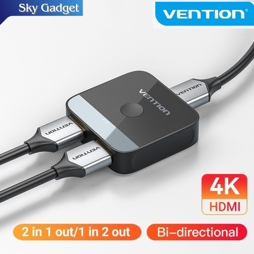 Vention HDMI Splitter Switcher 4K60Hz 2.0 Manual Switch 1-in-2-out/2-in ...