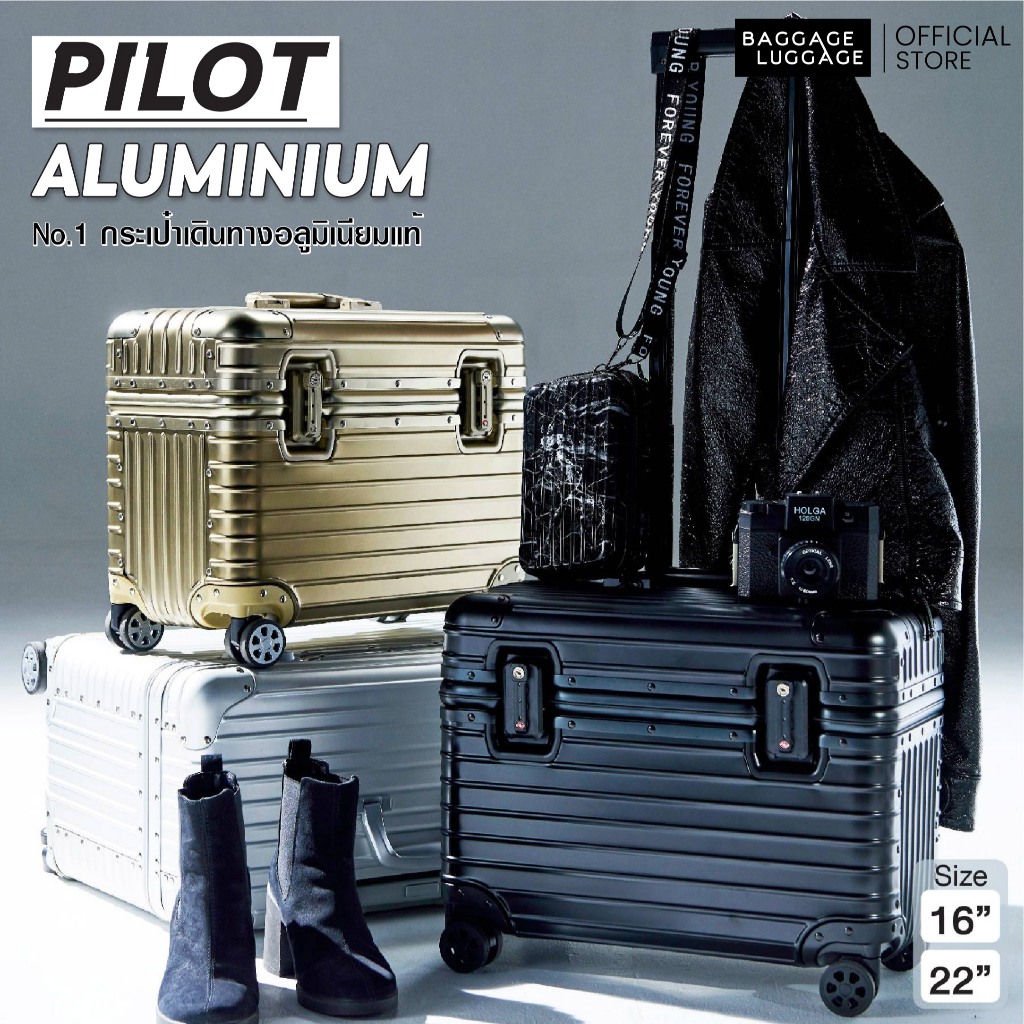 Travel Bag PILOT ALUMINIUM High-Grade Model 100% Authentic | Shopee ...