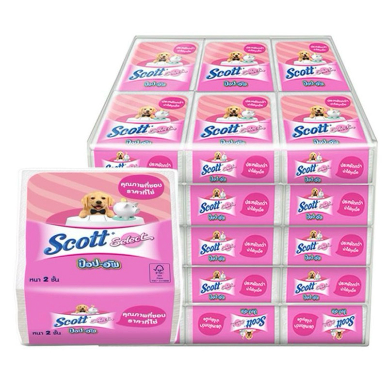 Scott Select Pop Up Tissue Paper 50 Sheets (30 Packs) Roll | Shopee ...