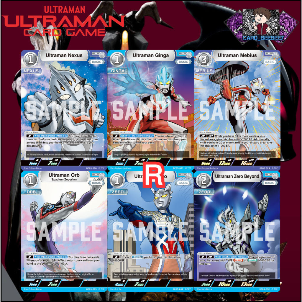 ULTRAMAN CARD GAME BP03-Shadow of Undying Vengeance-Split Cards Level R (Eng) | Shopee Singapore