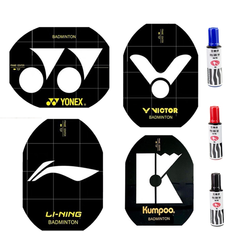 [Badminton Stencil Set] Logo Ink For Playing Badminton Yonex Victor Li ...